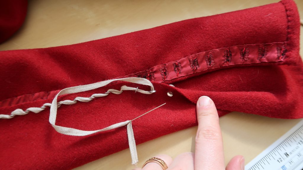 How I attach buttons on a sleeve | HANDCRAFTED HISTORY